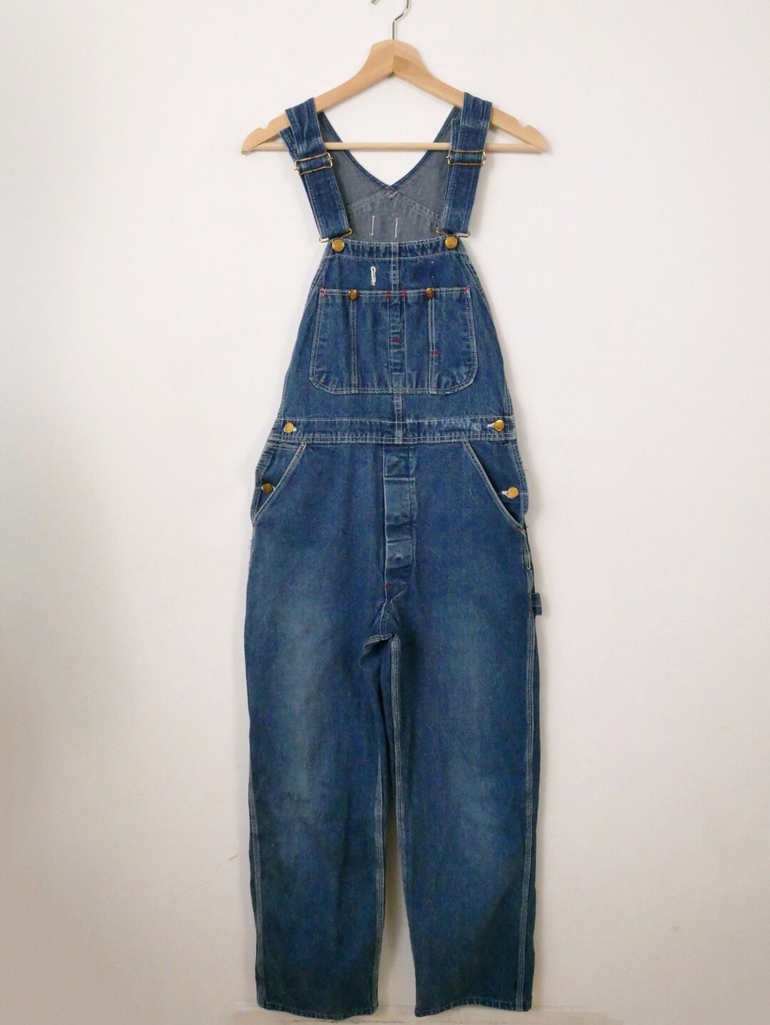 Vintage Dickies Denim Overalls/dungarees Full Jean Overalls/carpenters ...