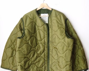 Green Military Liner Jacket - Etsy