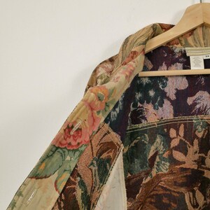 Vintage Women's Floral Tapestry Jacket/women's Button up Jacket - Etsy