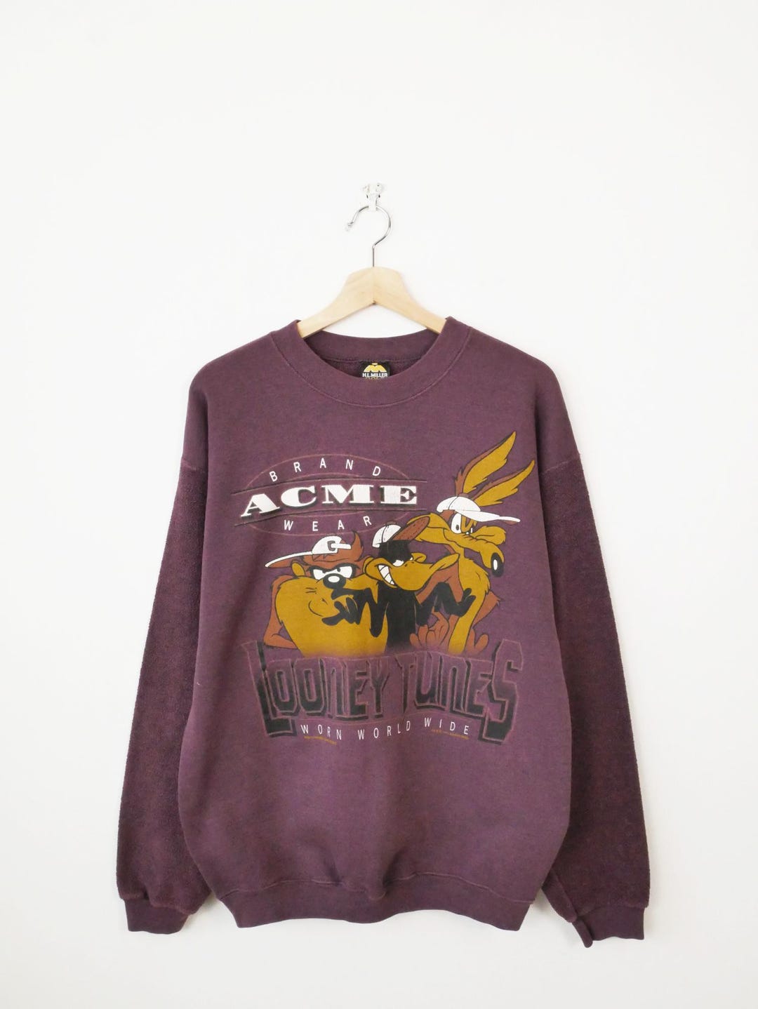 Vintage H.l.miller Acme Looney Tunes Crewneck Sweatshirt/made in USA - Etsy