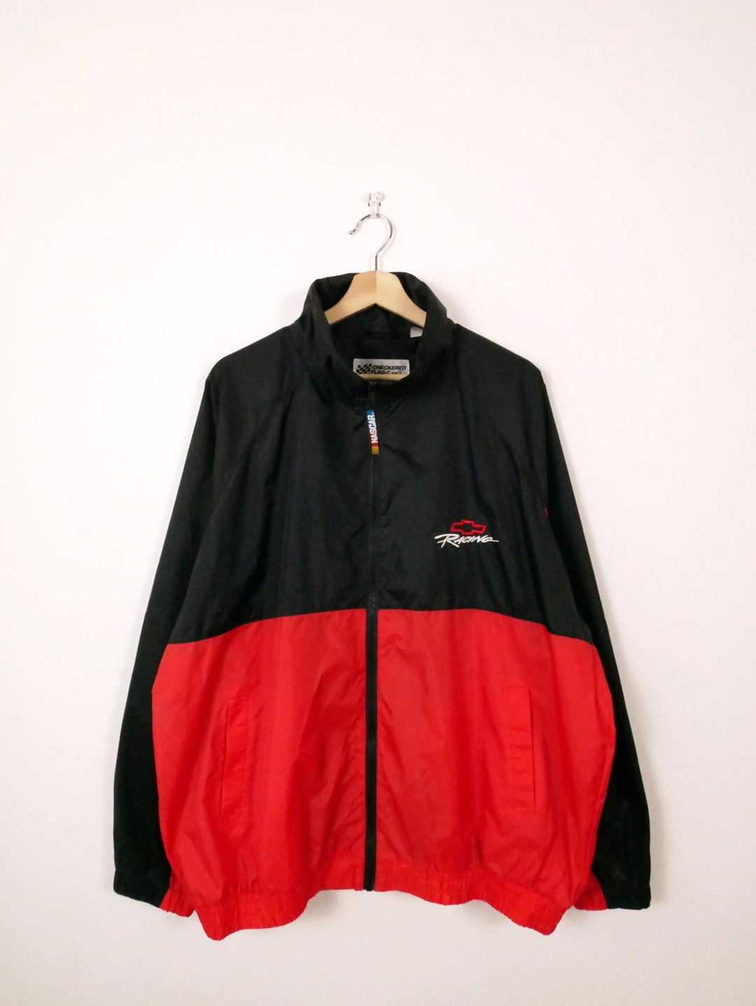 Vintage Checkered Flag Sports Nascar Racing Jacket/windbreaker - Etsy