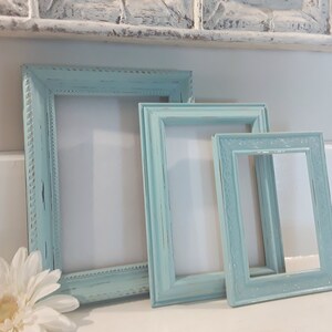 Shabby Chic Frames, Frame Collection, Frame Set, Aqua Blue Frames ...
