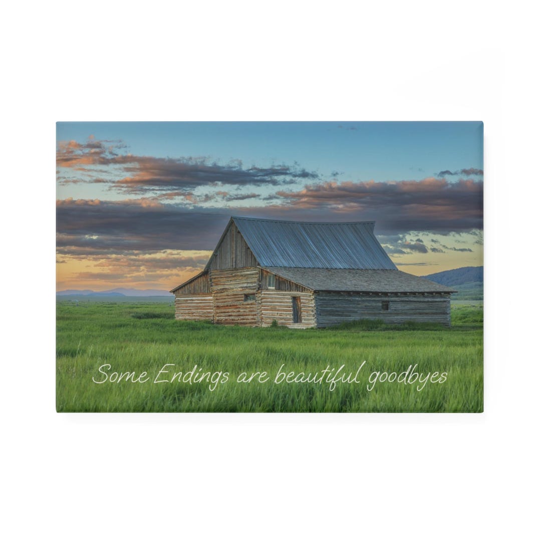 Rustic Barn Scene Magnet, Farmhouse Kitchen Decor, Nature Photography ...