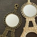 Vintage Eiffel Tower Mirror Pendant Necklace in Silver or Bronze ...