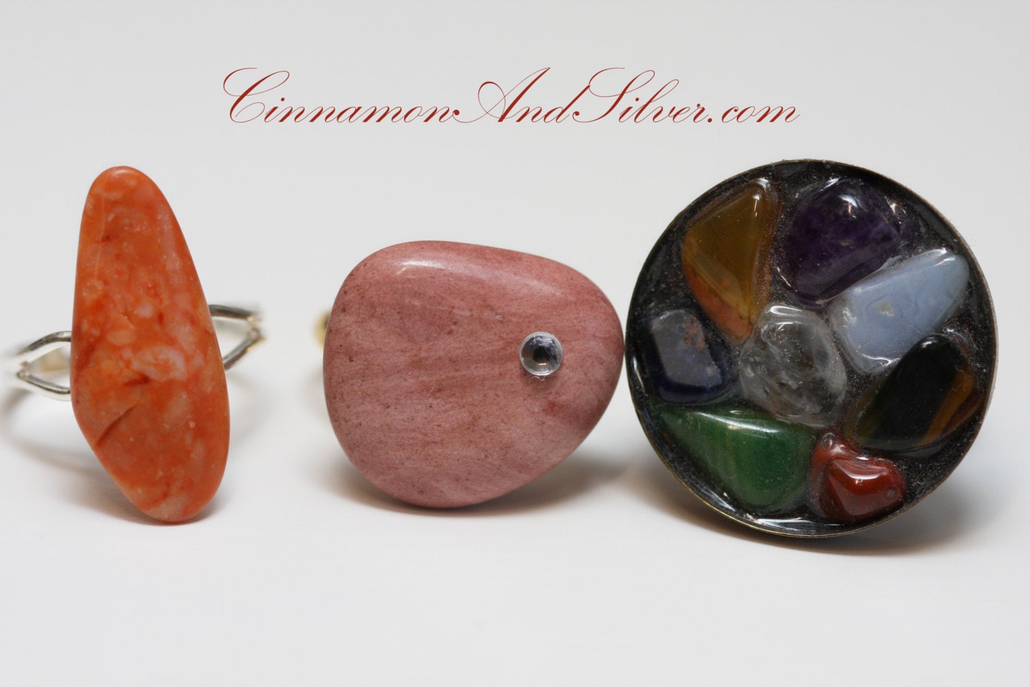 Pink Jasper Bubble Gum Cocktail Ring Size 7-9 Boho Pink - Etsy