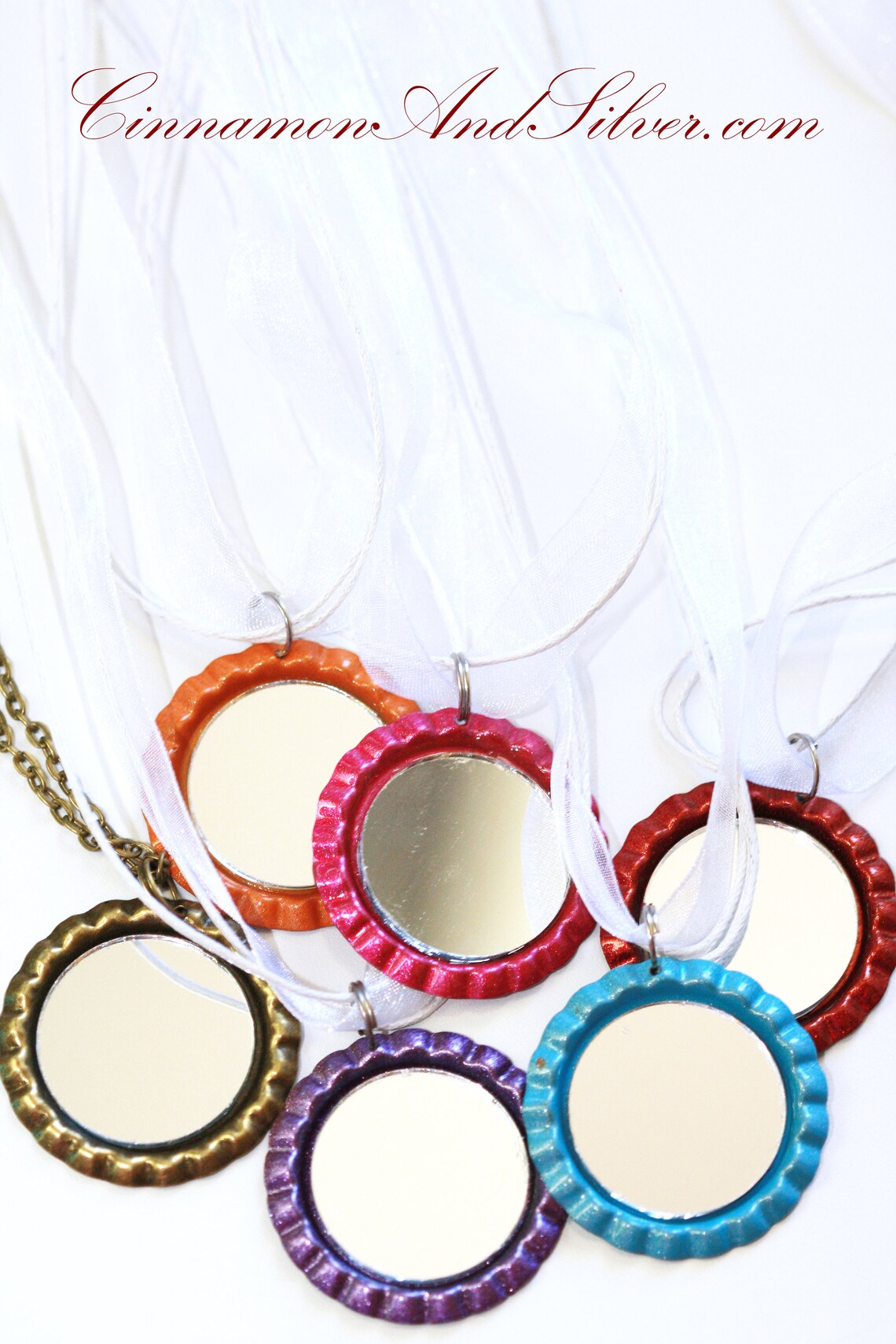 Looking Glass Necklace, Magic Mirror Gift, Mirror Necklace for ...
