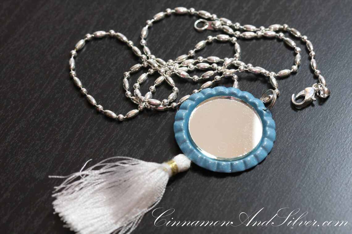 Looking Glass Necklace, Magic Mirror Gift, Mirror Necklace for ...
