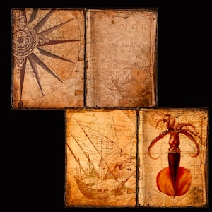 Vintage Pirate Junk Journal Printable Pages Nautical Paper Digital ...