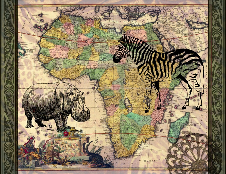 Digital Vintage Safari Animal Ephemera Pack for Junk Journal - Etsy