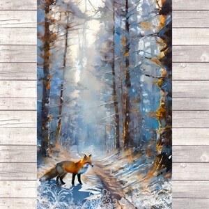 10 Scrapbook Paper Digital Half Page Fox Printable Pages for Junk ...