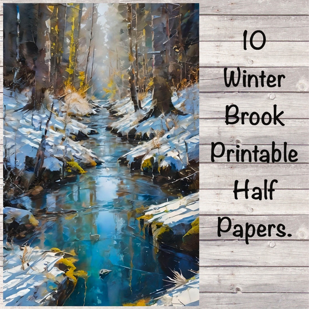 10 Scrapbook Paper Digital Half Page Woodland Printable Page for Junk ...