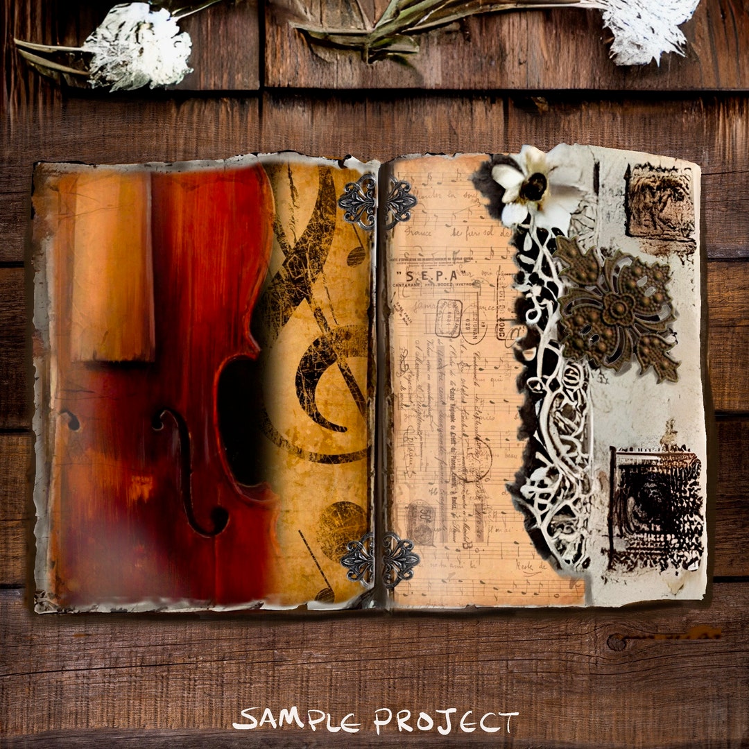 Music Themed Digital Junk Journal Pages With Quotes Vintage - Etsy