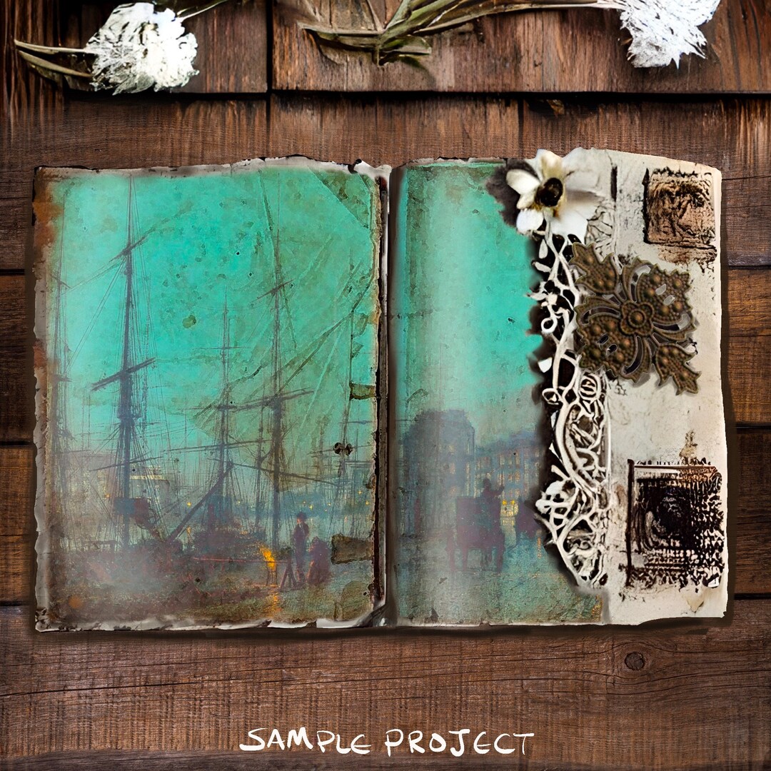 Printable Vintage Nautical Junk Journal Pages Maritime Paper - Etsy
