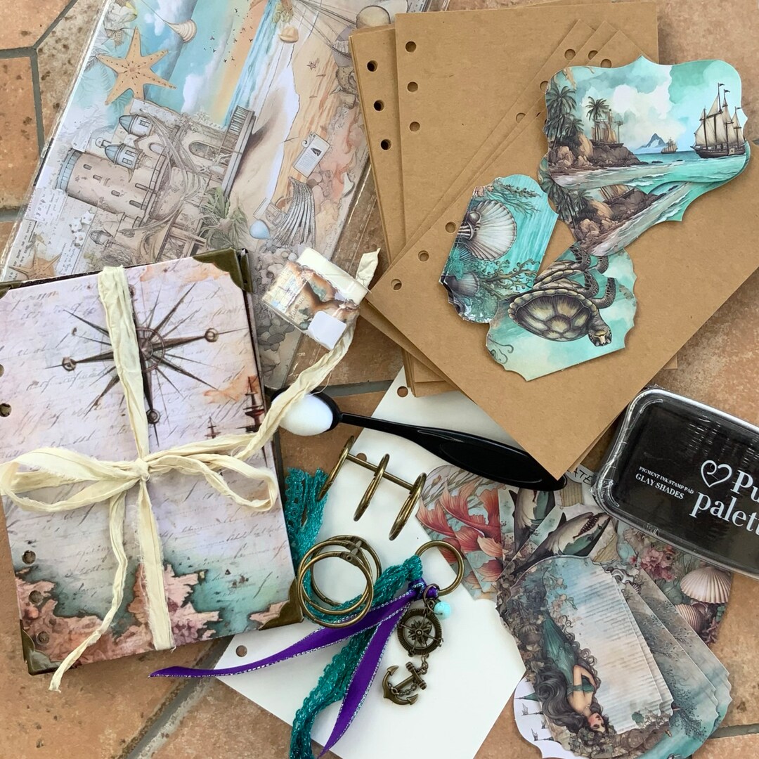 Journal Starter Kit With Materials, Digital Download Pack And, Handmade ...