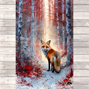 10 Scrapbook Paper Digital Half Page Fox Printable Pages for Junk ...