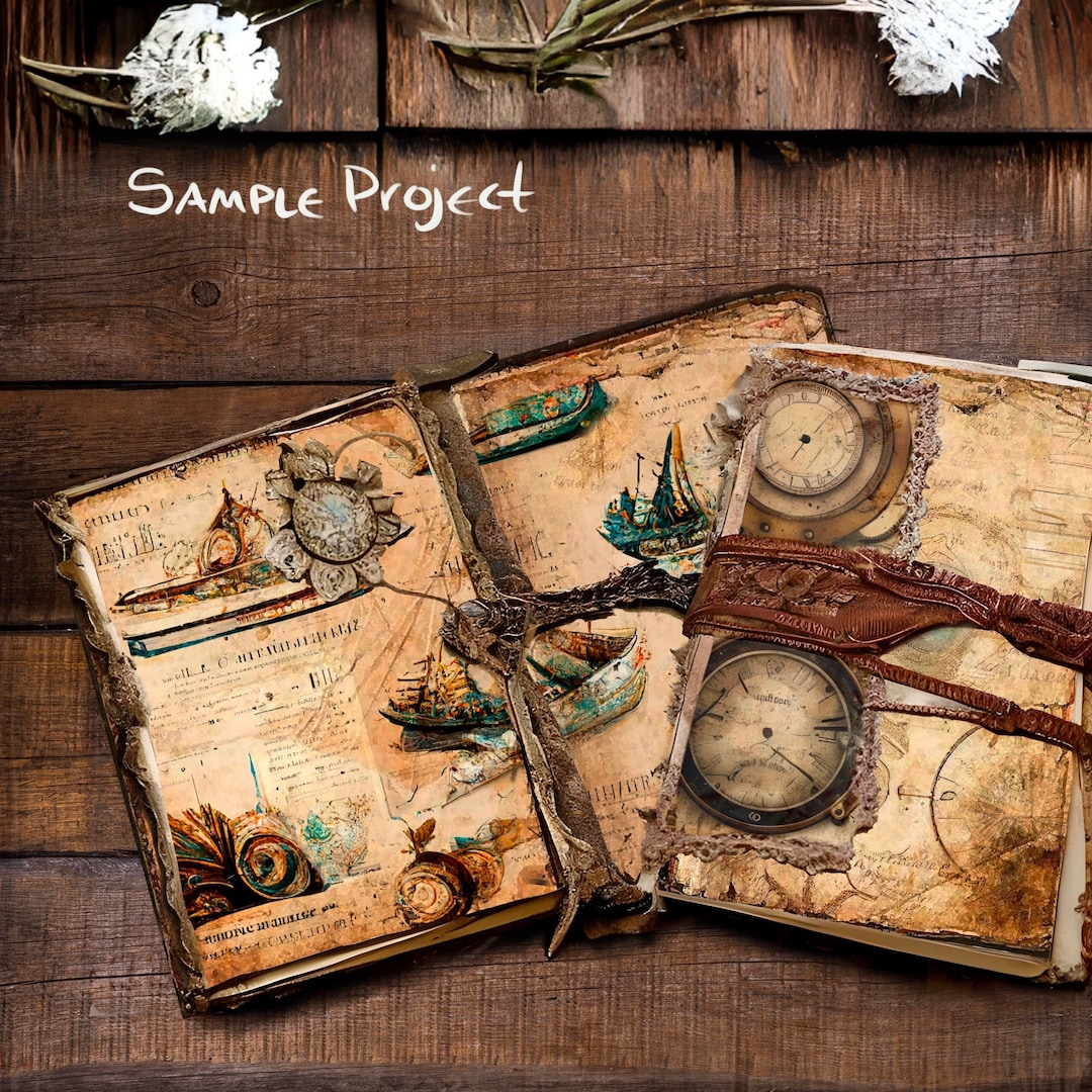 Vintage Pirate Junk Journal Printable Pages Nautical Paper as - Etsy