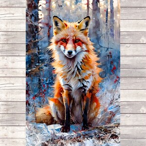 10 Scrapbook Paper Digital Half Page Fox Printable Pages for Junk ...