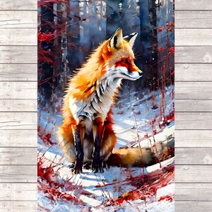 10 Scrapbook Paper Digital Half Page Fox Printable Pages for Junk ...