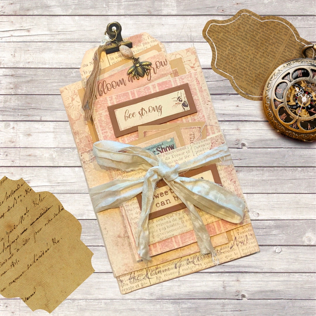 Bee Folding Folio Folder With Pocket Inserts for Junk Journal Includes ...