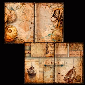 Vintage Pirate Junk Journal Printable Pages Nautical Paper Digital ...