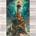 10 Scrapbook Paper Digital Half Page Lighthouse Printable Page for Junk ...