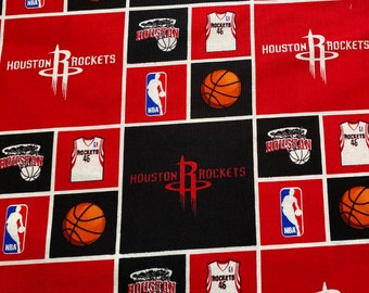 Houston Rockets Fabric by the Yard, Cotton Houston Rockets Fabric ...
