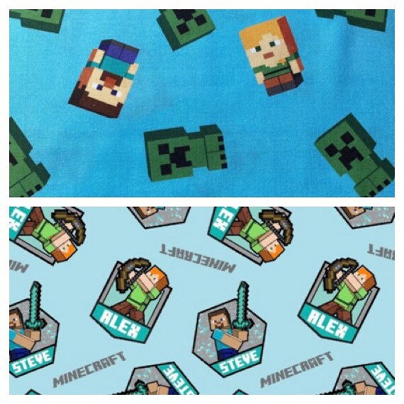 Minecraft Cotton Fabric by the Yard - Etsy