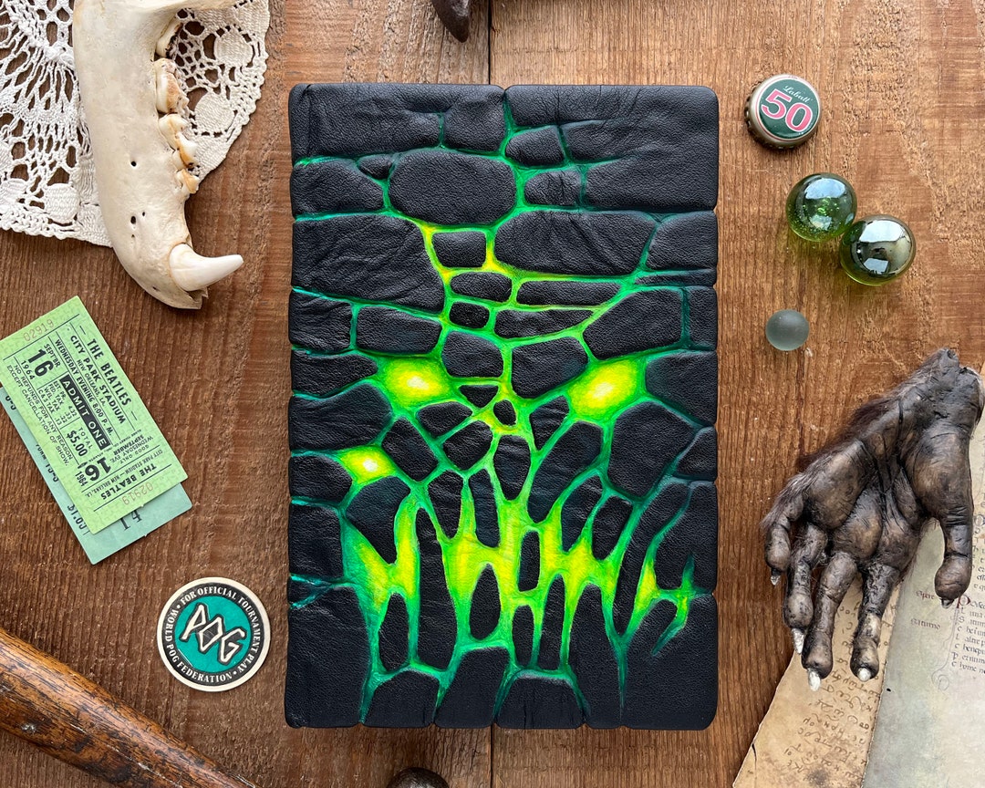 Toxic Lord - Radioactive Grimoire, Black Leather Handmade Journal ...