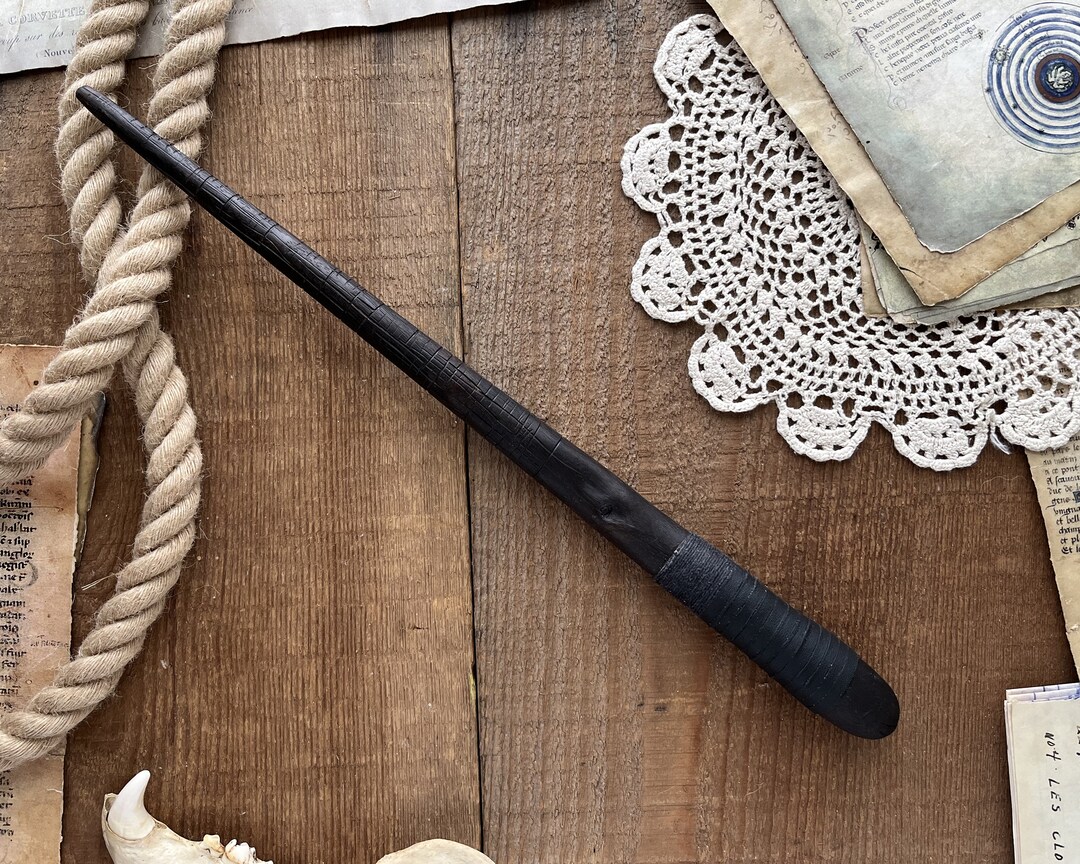 Charcoal Fire Wand Flame Magic Wood 15 in Wand Handmade Witchcraft ...