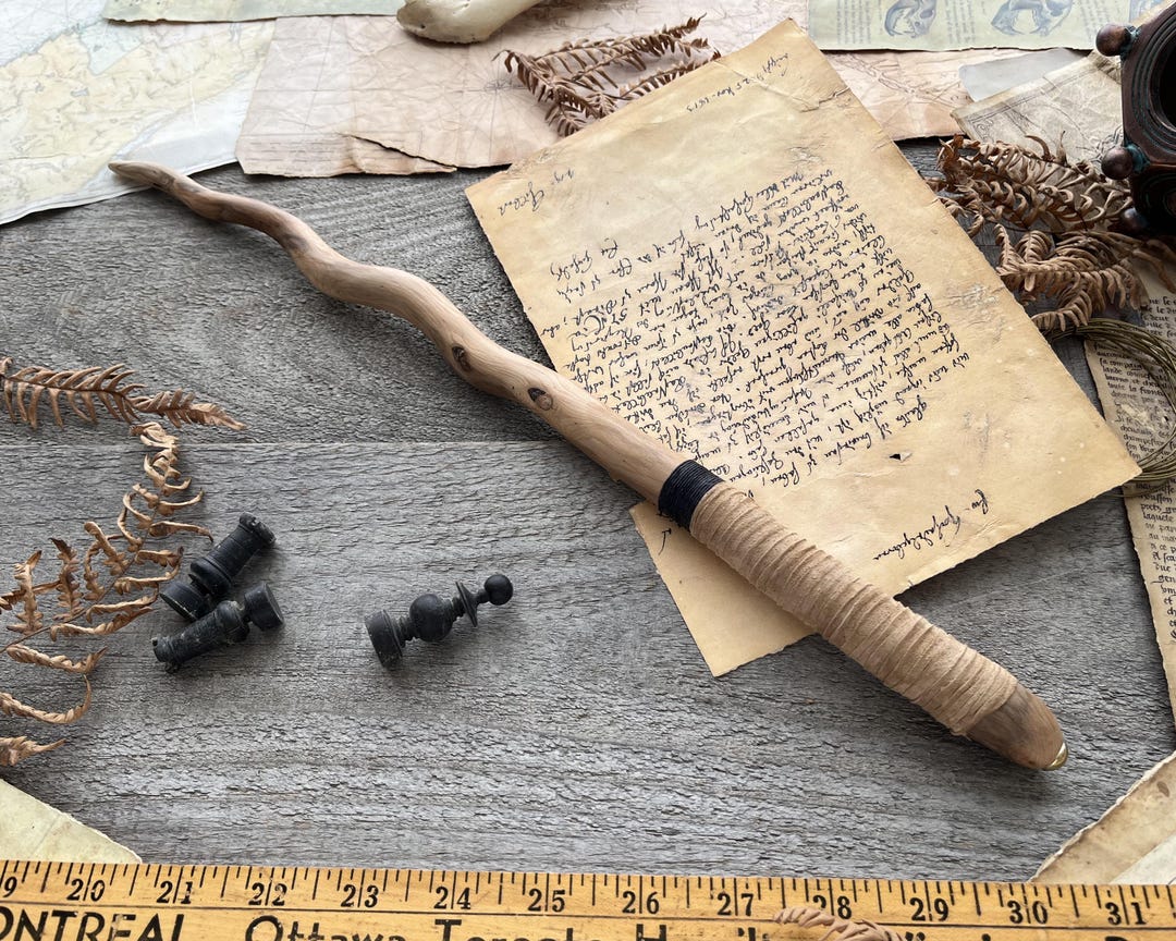 Natural Wooden Wand - Magic Wood - 17 in Wand - Handmade Witchcraft ...