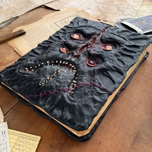 Grand Demonic Grimoire With 4 Eyes Large Dark Necronomicon, Black ...