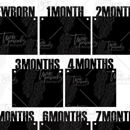 Baby First Birthday Monthly Photo Banner Svg DIY Banner Svg - Etsy