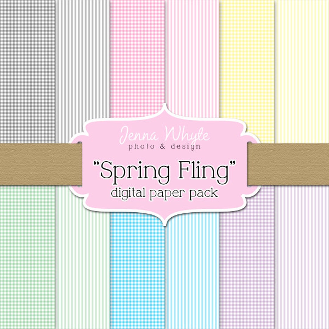 Spring Fling - 12"x12" Digital Paper Pack - Instant Download - Etsy