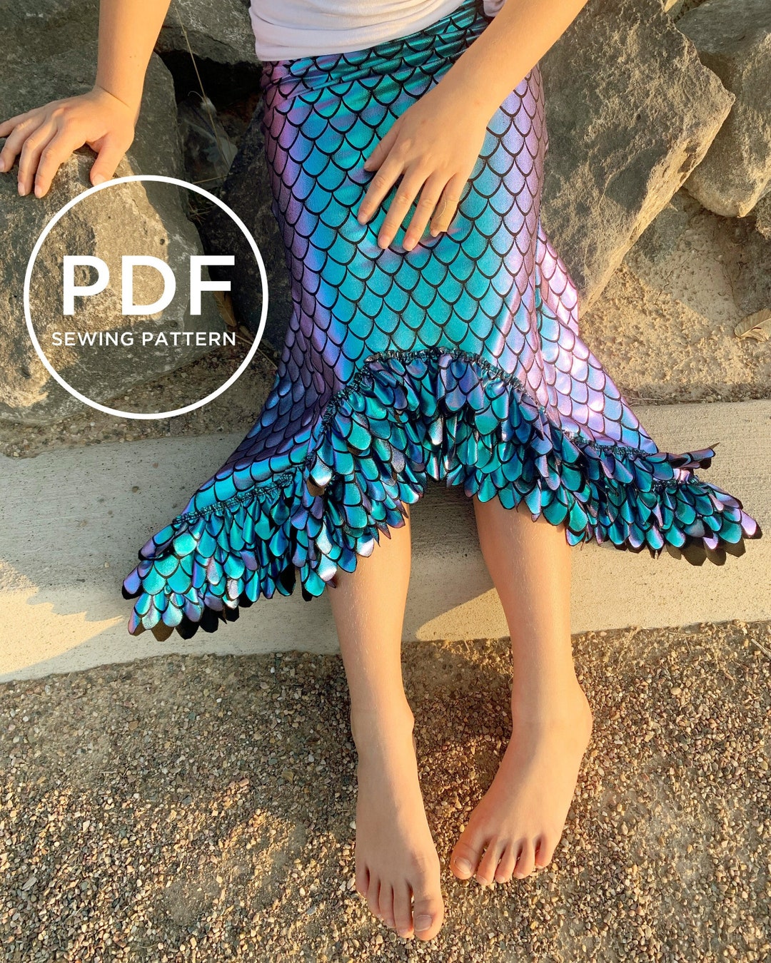 Mermaid Tail Sewing Pattern-- Mermaid Costume-- PDF Sewing Pattern ...