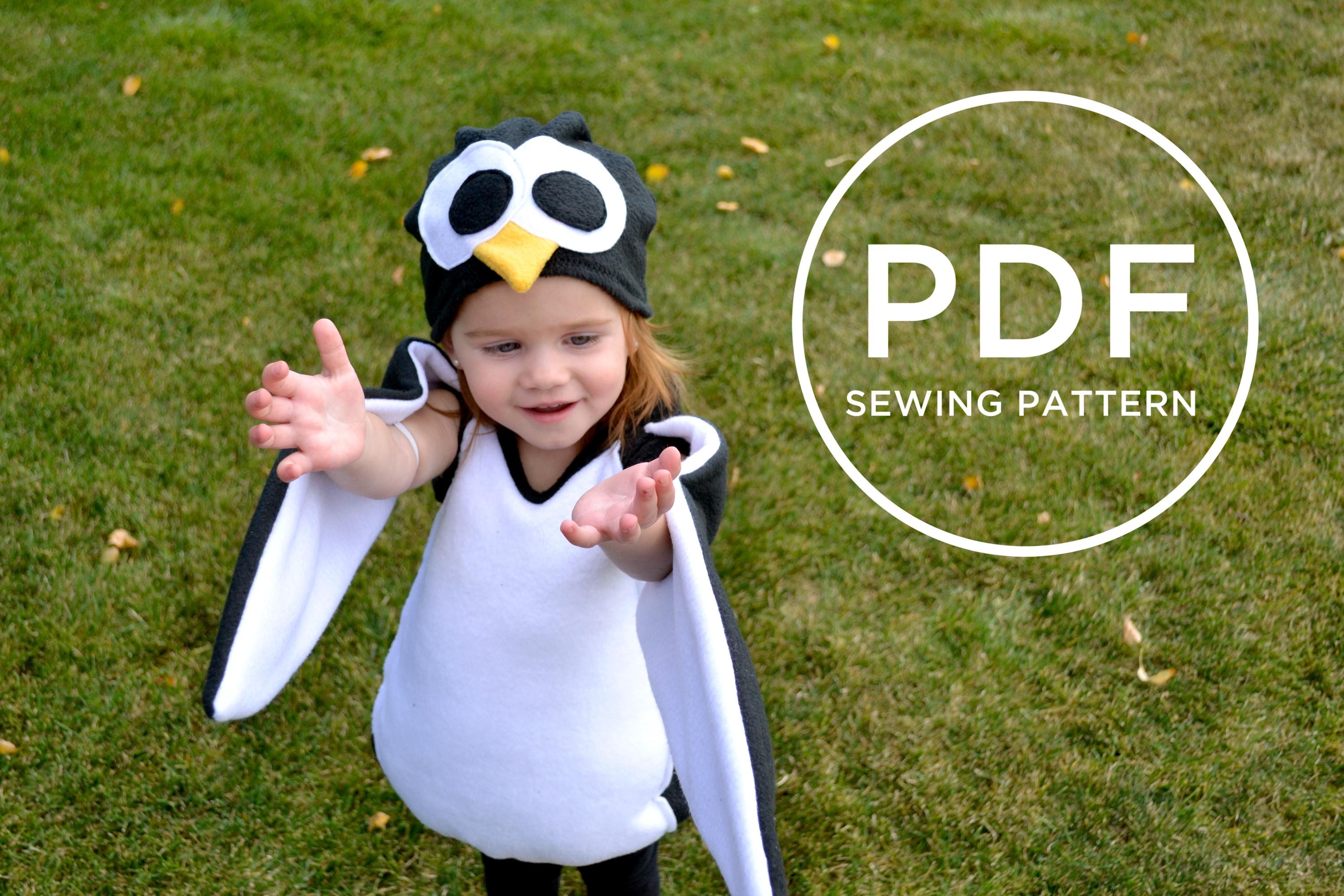 Kids Penguin Costume--boys PDF Sewing-- Girls PDF Sewing Pattern ...