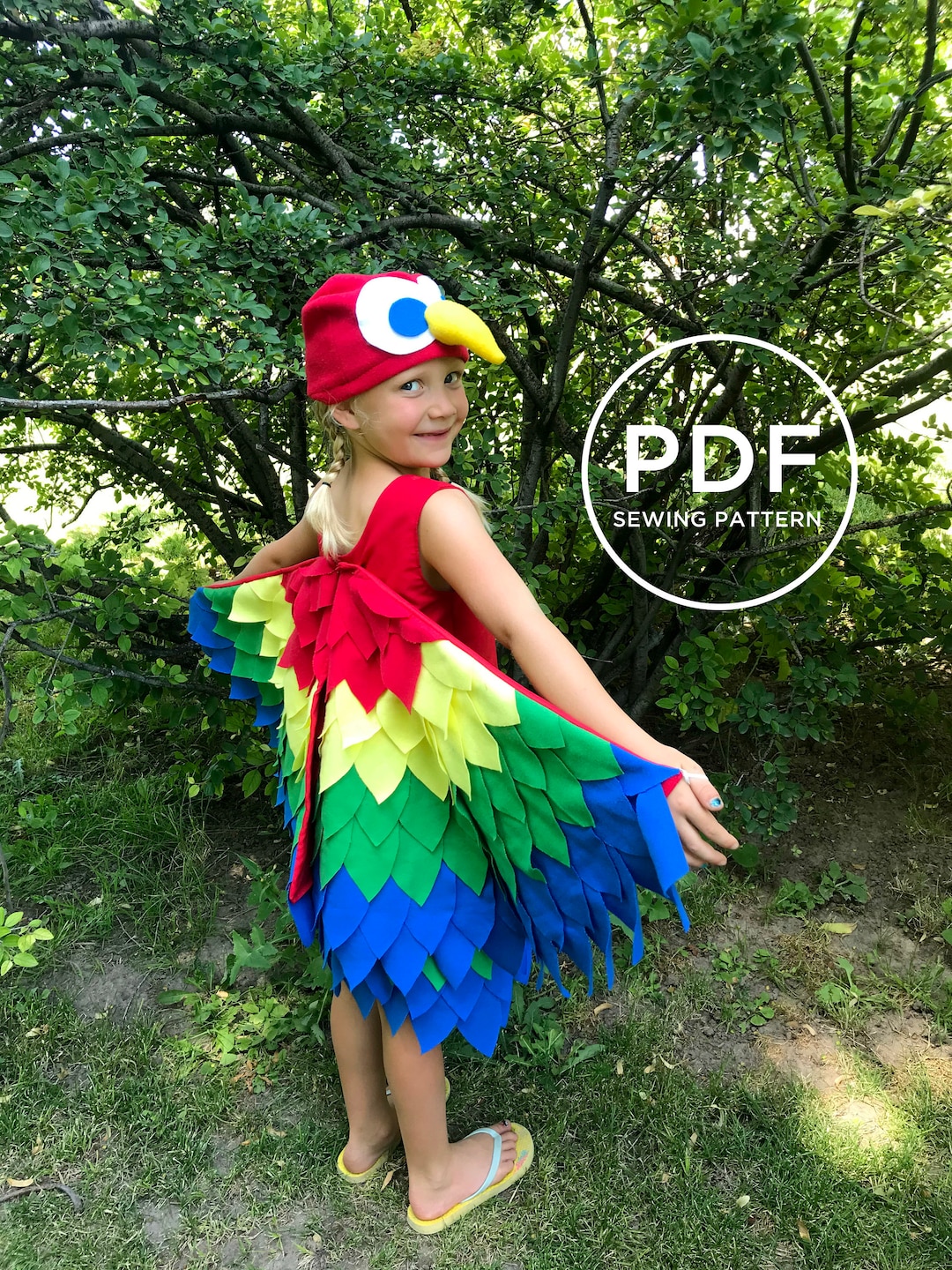 Kids Parrot Costume-- Pretend Play-- Kids Dress Up-- Kids Halloween ...