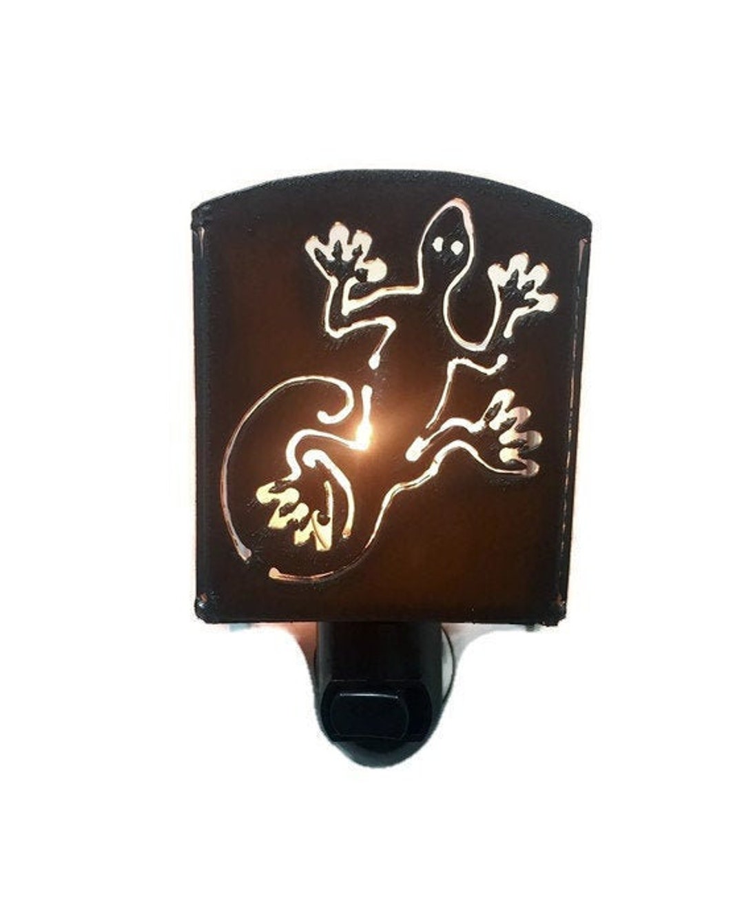 LIZARD GECKO Nightlight Night Light Made of Rustic Rusty Rusted ...