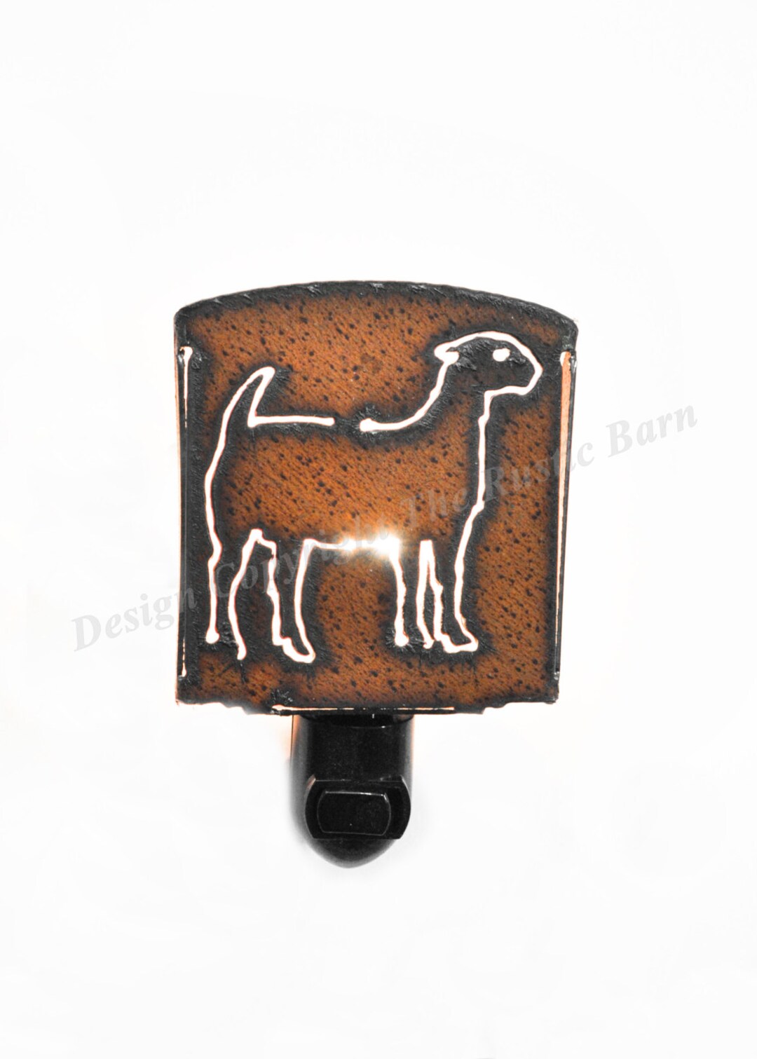 GOAT Nightlight Night Light Made of Rustic Rusty Rusted Recycled Metal ...