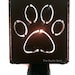 PAW PRINT Nightlight Night Light Made of Rustic Rusty Rusted Recycled ...