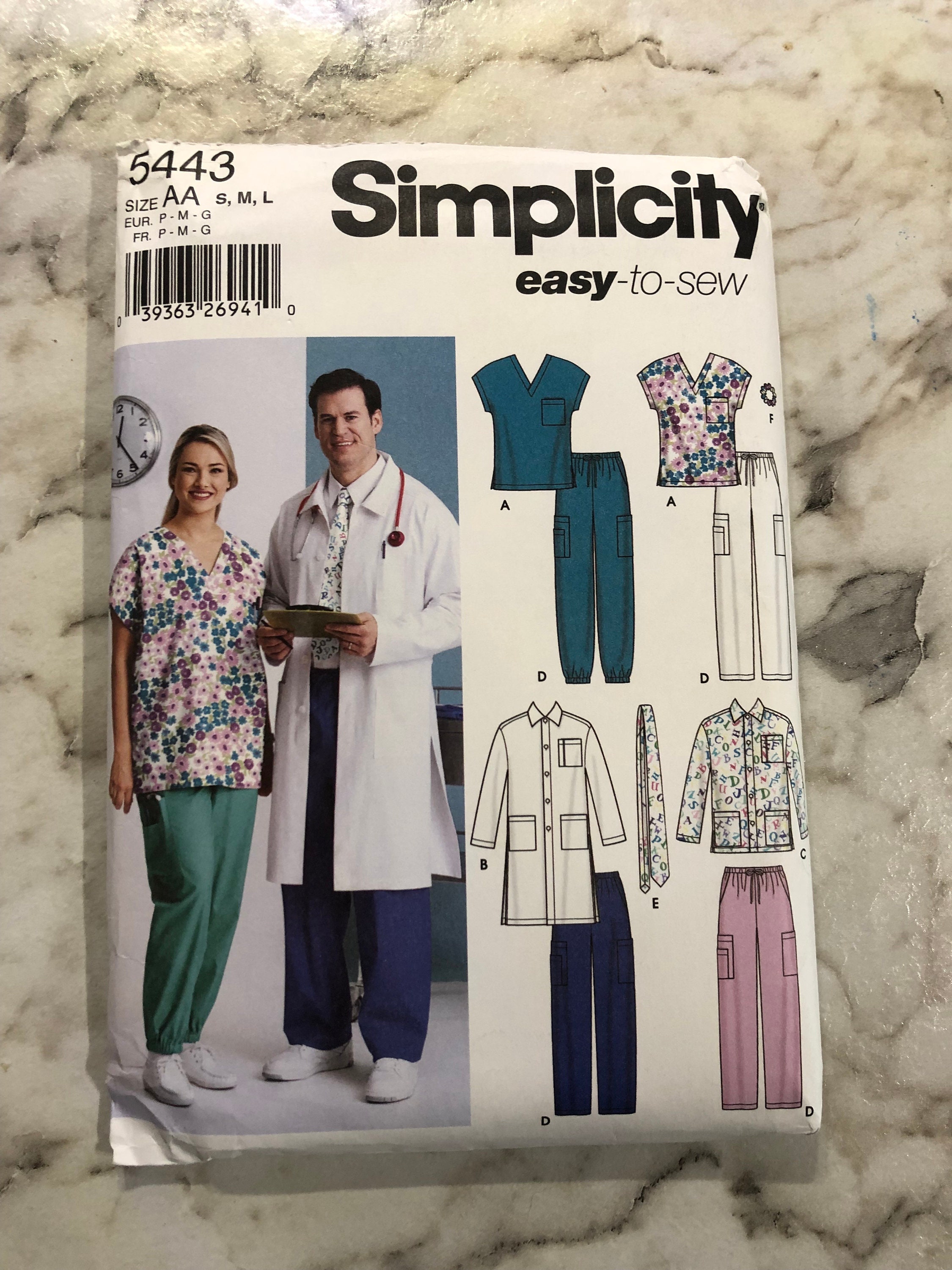 5443 Simplicity Easy to Sew 22pc Pattern by Simplicity Women's and Men ...