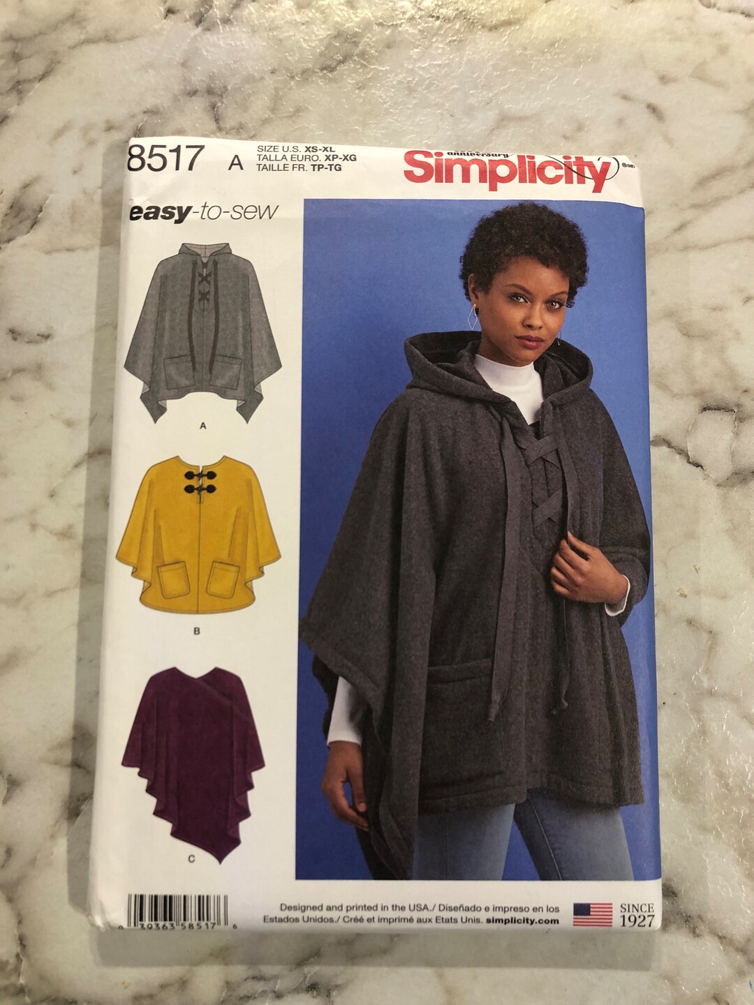 8517 Misses Set of Ponchos Simplicity Size XS-XL - Etsy