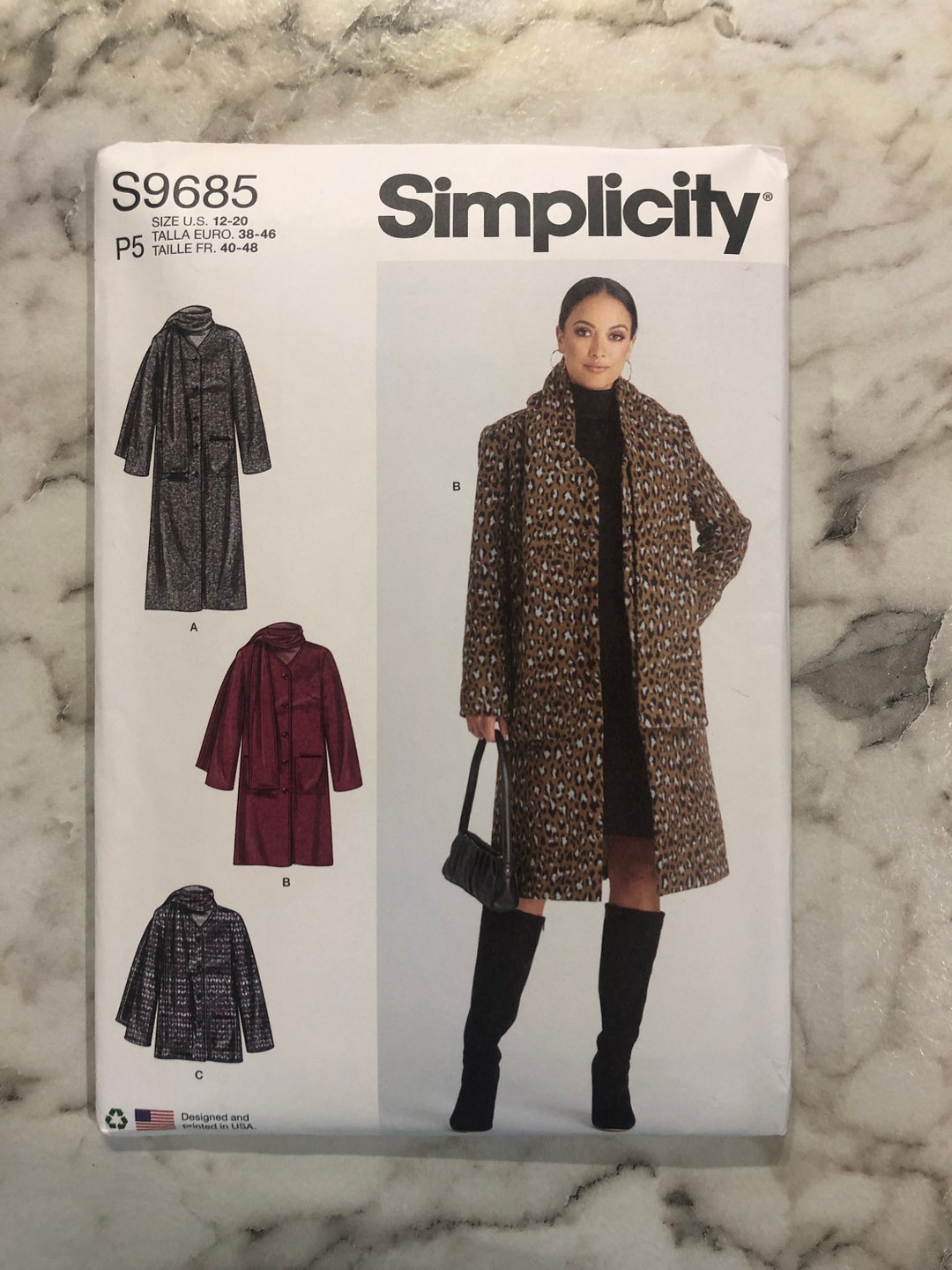 S9685 Misses Coat and Jacket Pattern by Simplicity US 12-20 - Etsy