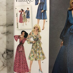 8013 Simplicity 1970s Vintage Pattern Misses Lined Dress in Two Lengths ...