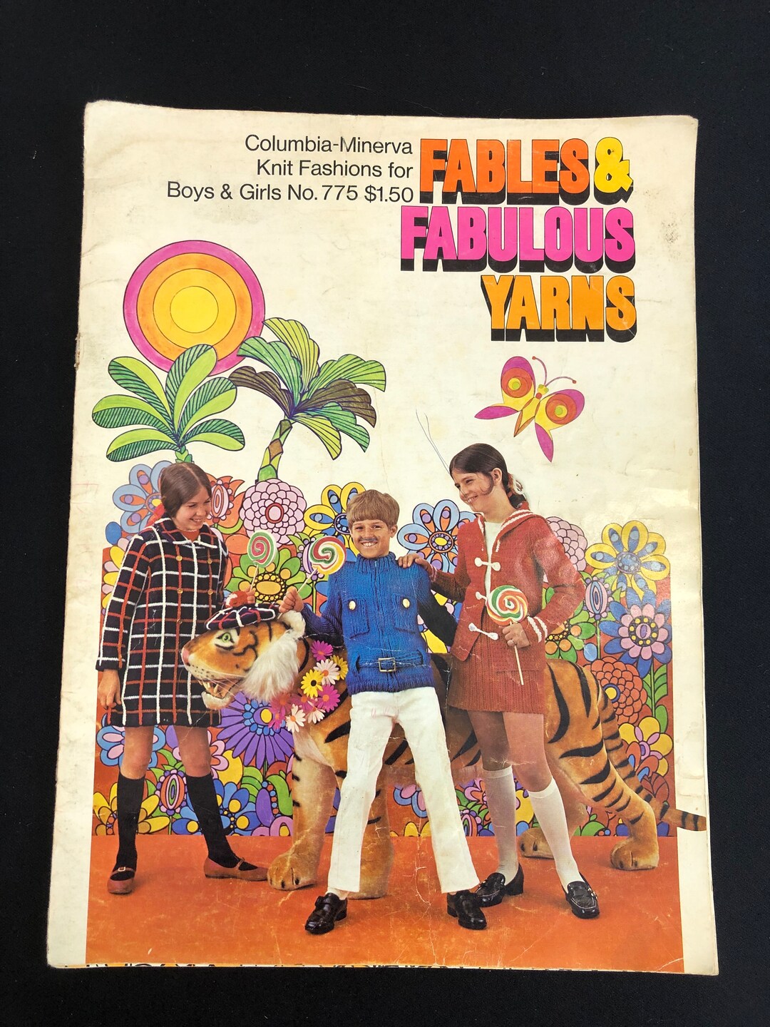 Vintage 1970s Wild and Colorful Fables & Fabulous Yarn by Columbia ...