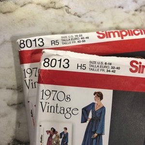 8013 Simplicity 1970s Vintage Pattern Misses Lined Dress in Two Lengths ...