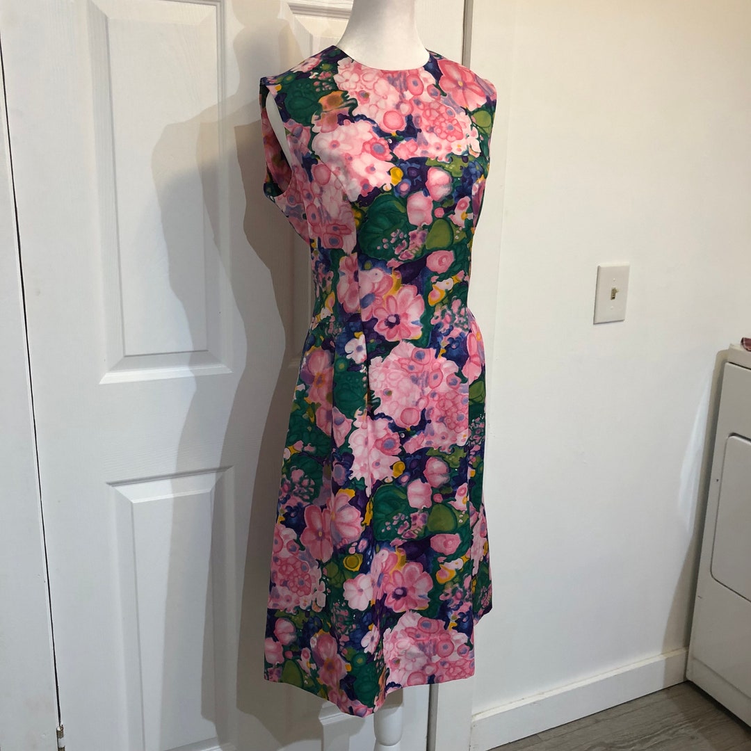 Tanner of North Carolina MOD Pattern A-line Sleeveless Pleated ...