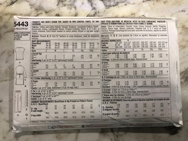 5443 Simplicity Easy to Sew 22pc Pattern by Simplicity Women's and Men ...