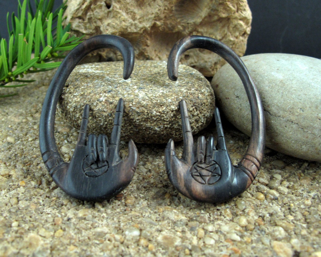 4g-5mm Beautiful Pair Devil Horn Gauge,tribal Gauge, Body Piercing ...