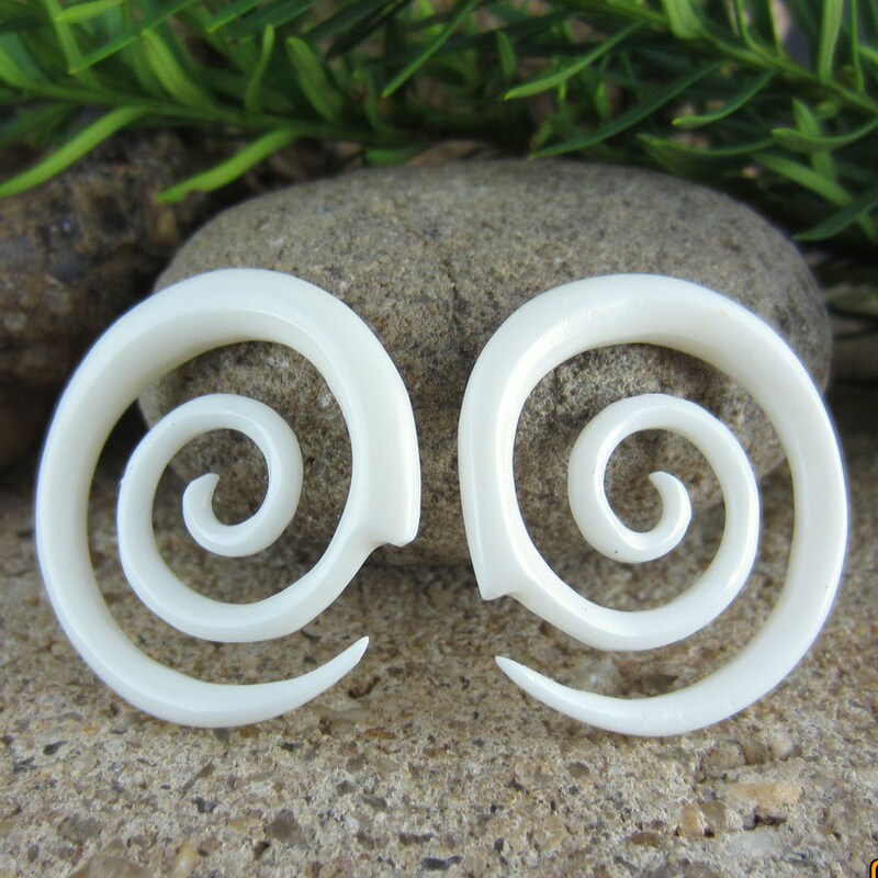 Large Spiral Earrings - Etsy