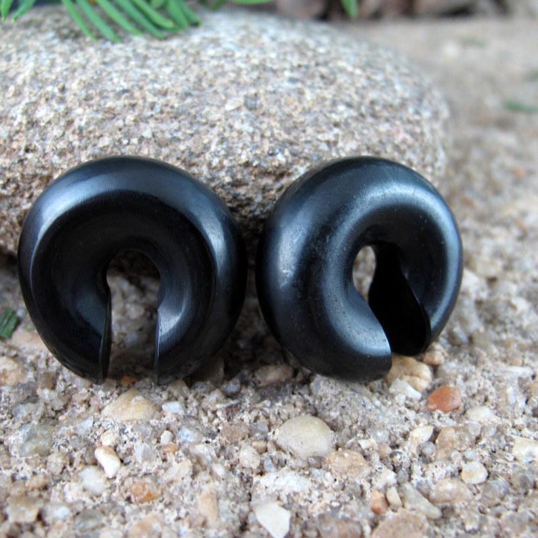 00g-10mm Pincher Buffalo Horn Tribal Gauged Earrings, Organic Gauge ...